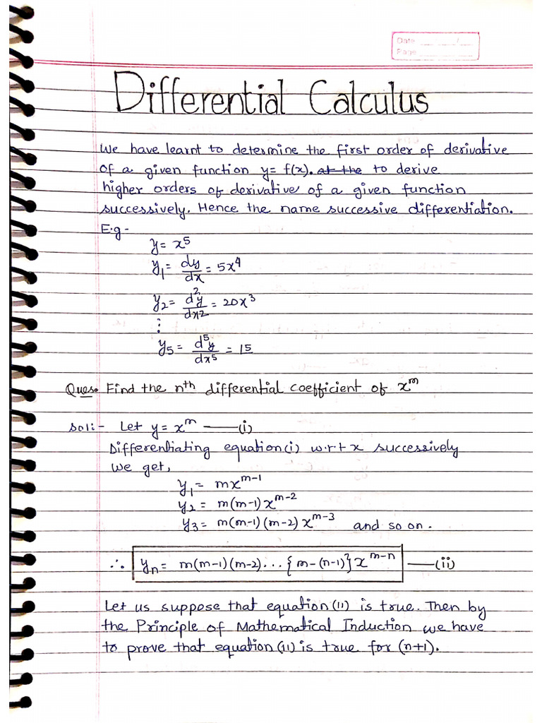 Differentiation Calculus (MN-1) | PDF
