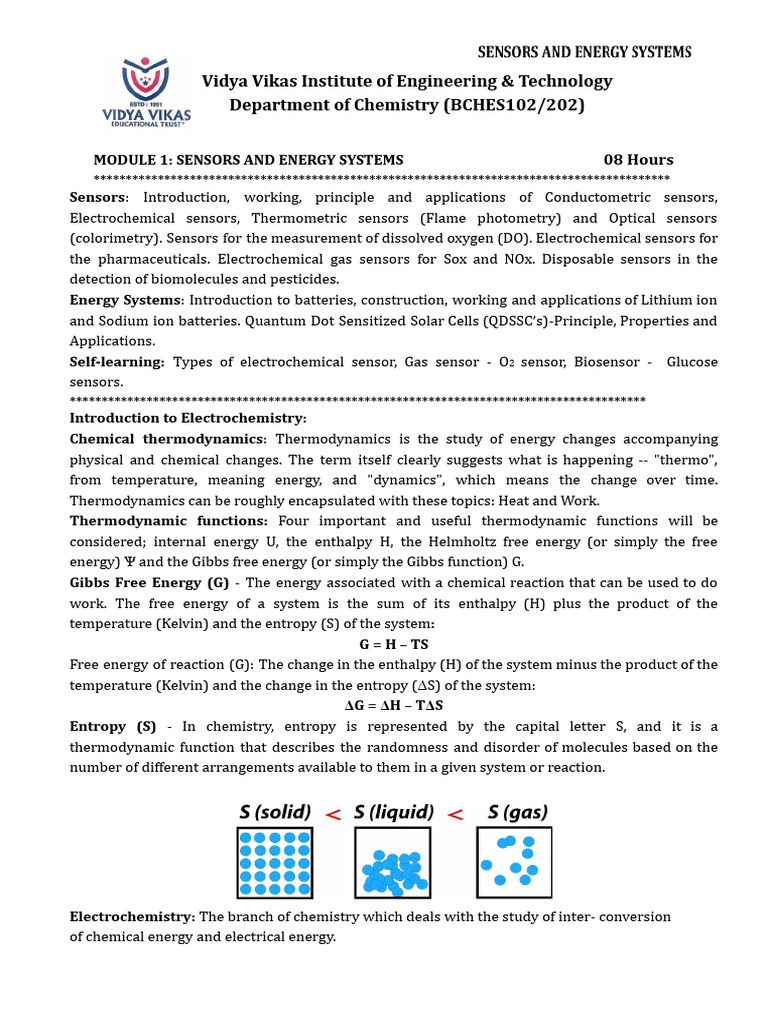 Chemistry Module 1 Cse-Ise.docx | PDF | Lithium Ion Battery | Anode