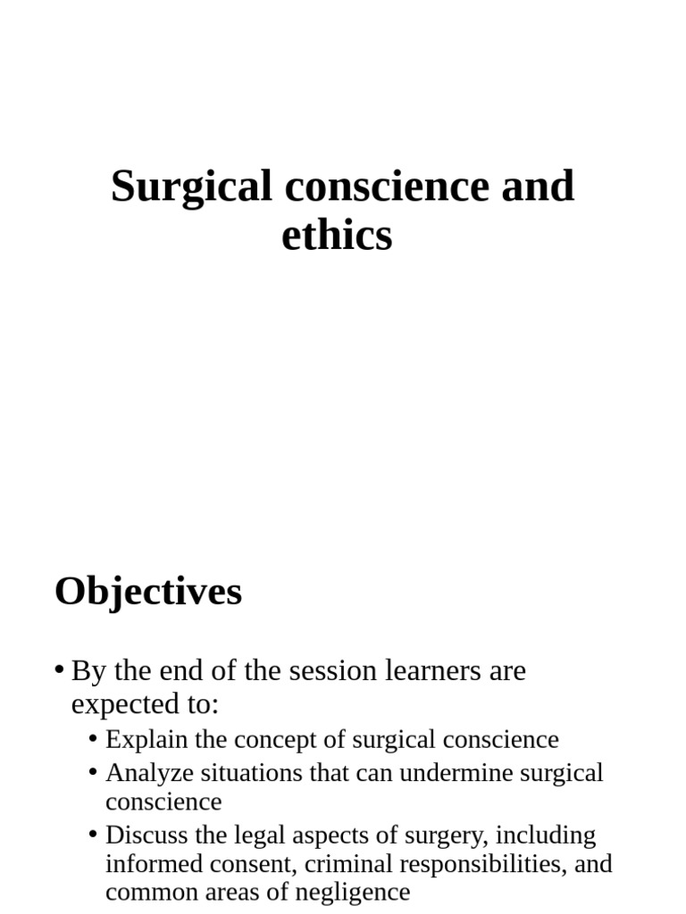 Surgical Conscience | PDF | Informed Consent | Negligence