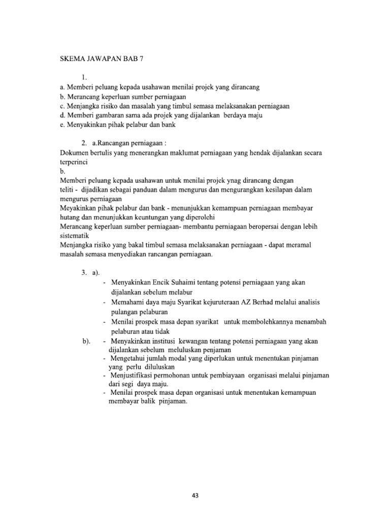 Jawapan Bahagian B Bab7 | PDF