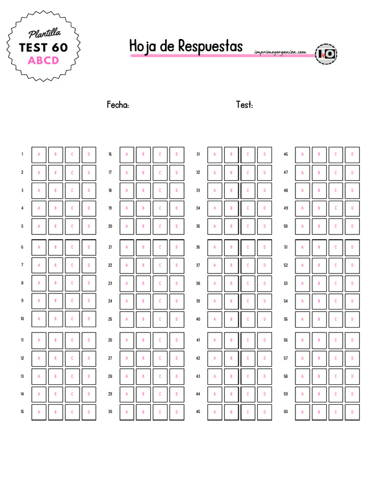 Test de Opción Múltiple ABCD | PDF