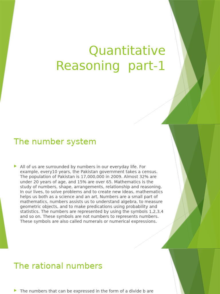 PPts - Presentation - Practice - Quantative - Reasoning | PDF | Percentage | Ratio