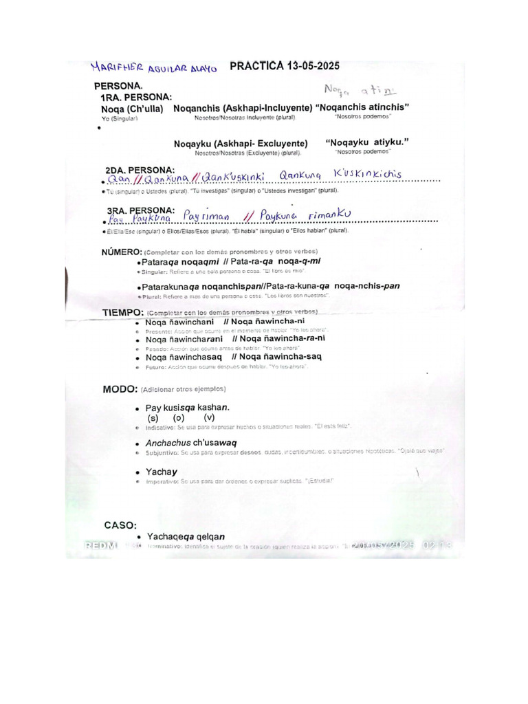 Práctica-lengua Nativa (1) | PDF