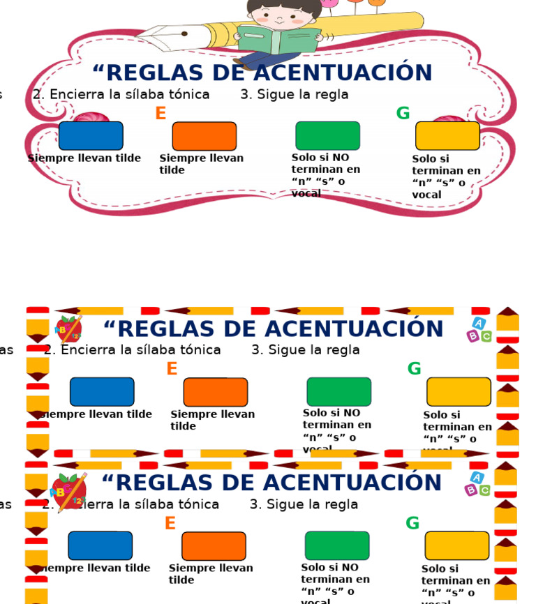 Reglas de Acentuación en Español | PDF