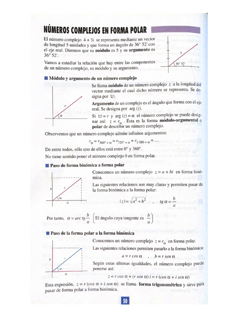 Números Complejos en Forma Polar | PDF