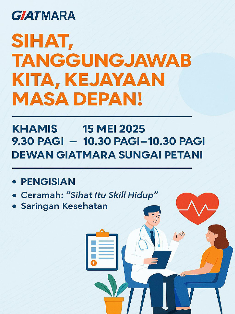Poster Program Kesihatan GIATMARA | PDF