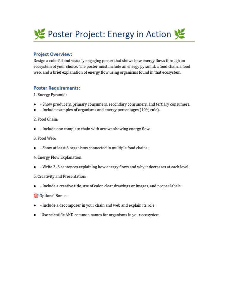 Energy Poster Project Template | PDF
