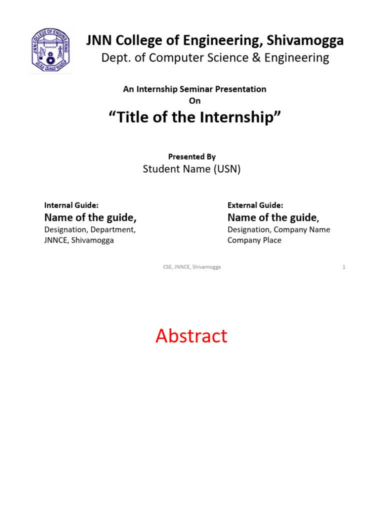 Internship-Oral Presentation 2020-21 | PDF