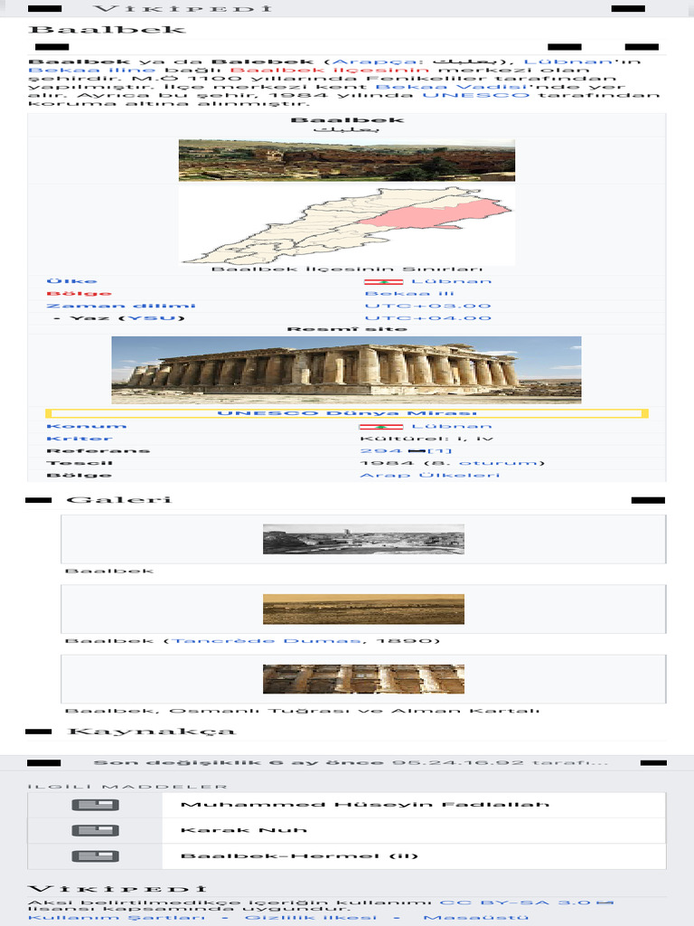 Baalbek - Vikipedi | PDF