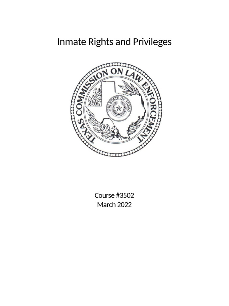 3502 Inmate Rights and Privileges Mar 2022 | PDF | Prison | Cantwell V ...