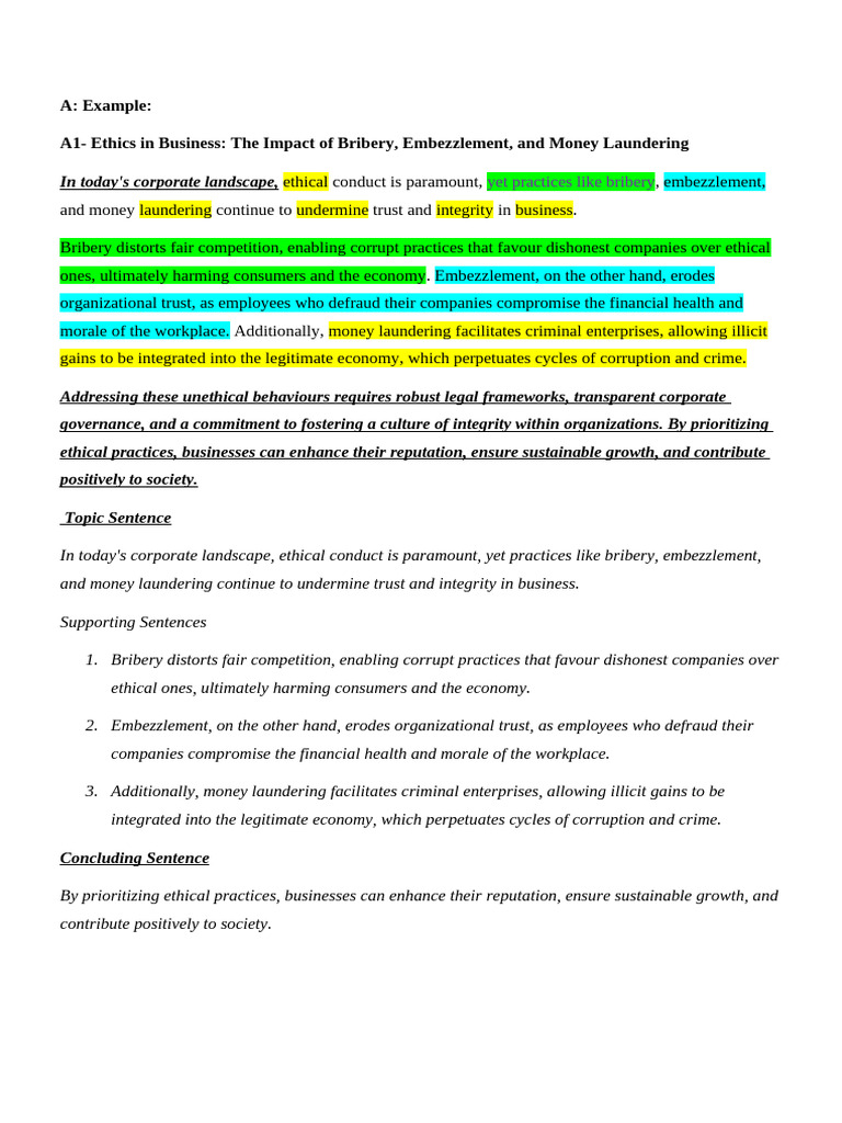 Ethics in Business: Bribery & Fraud Impact | PDF