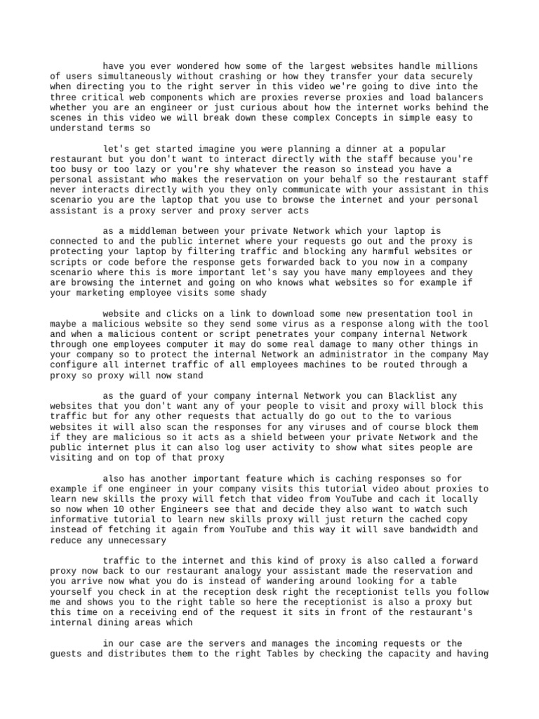 NoteGPT - Proxy Vs Reverse Proxy Vs Load Balancer - Simply Explained | PDF | Proxy Server | Load ...