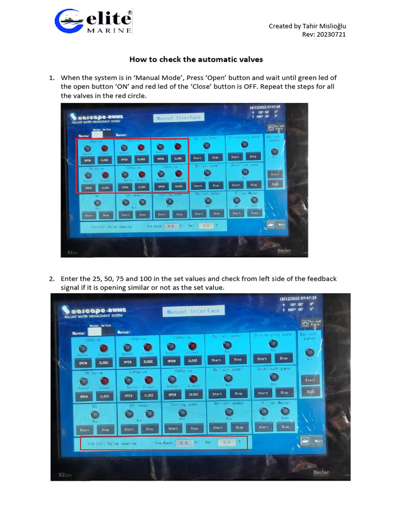 GRENMAR - How To Check The Automatic Valves | PDF