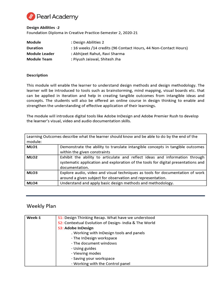 Design Abilities Module Overview | PDF | Typography | Page Layout