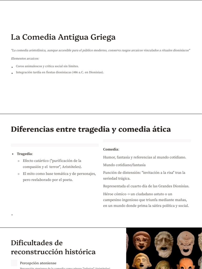 La Comedia Antigua Griega Power Reducido | PDF