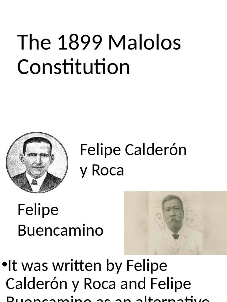 The 1899 Malolos Constitution | PDF | Philippines–Spain Relations ...