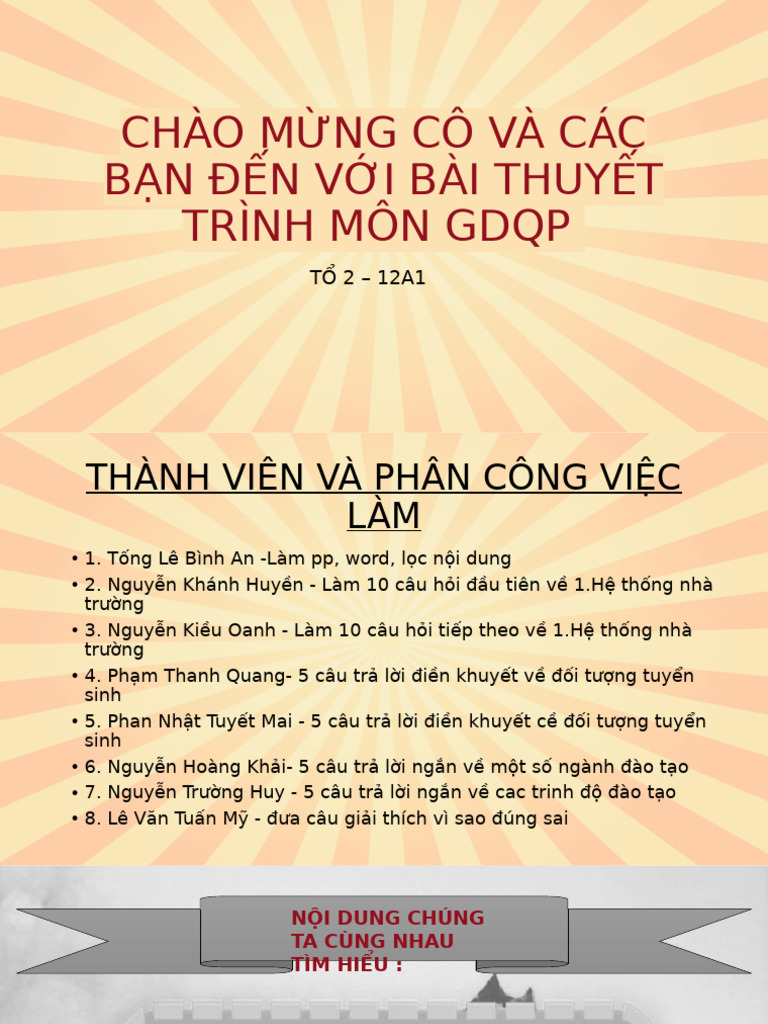 Tổ 2-Gdqp Thuyết Trình Bài 3 | PDF