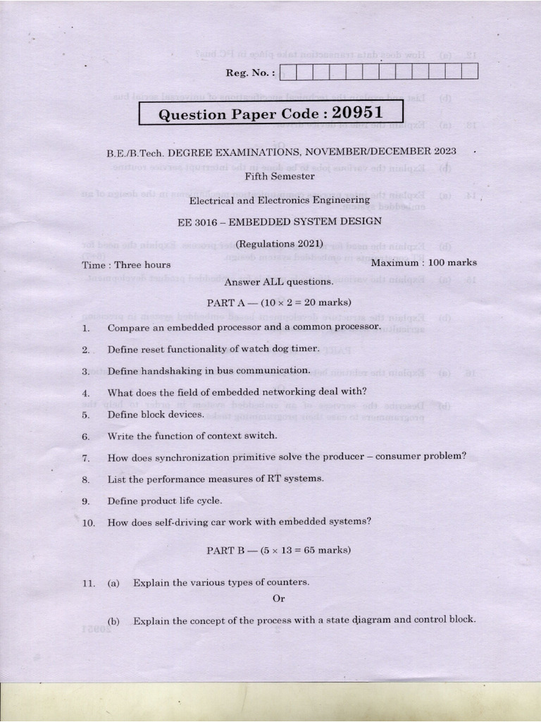 Ee 3016 Embedded System Design | PDF