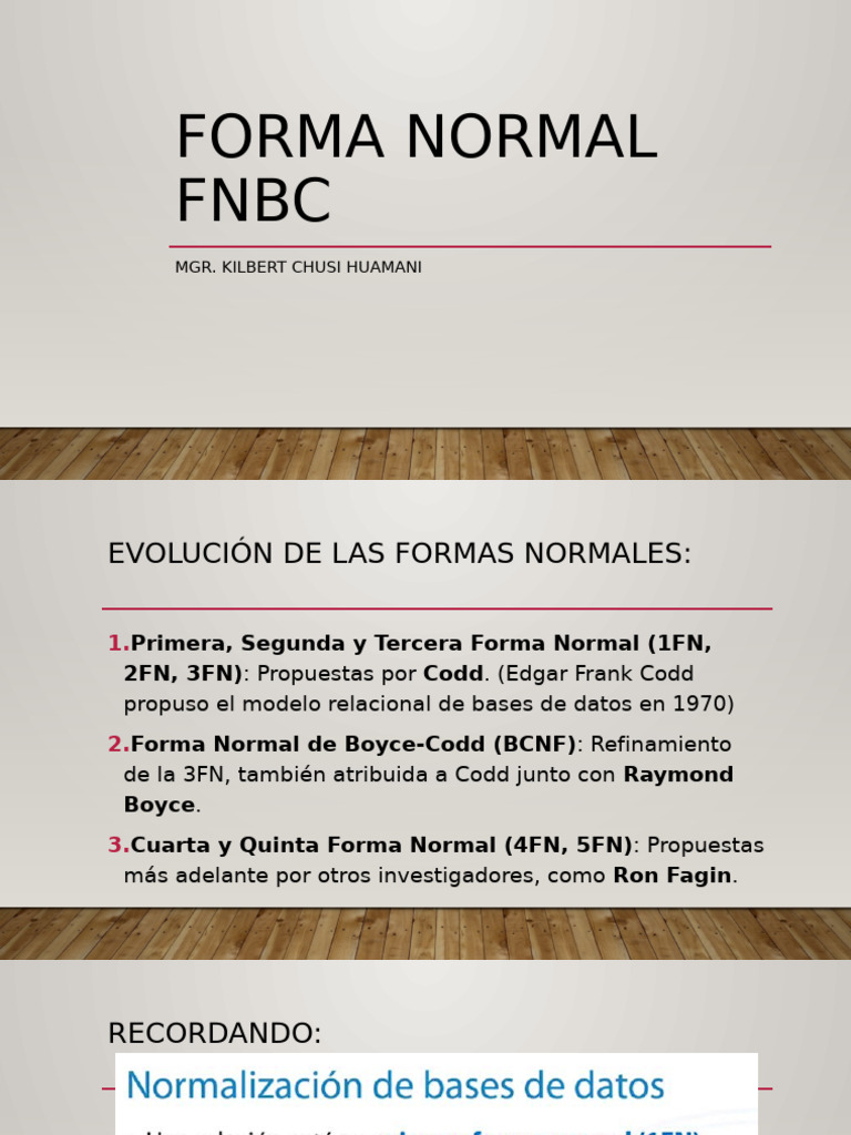 FORMA NORMAL FNBC | PDF