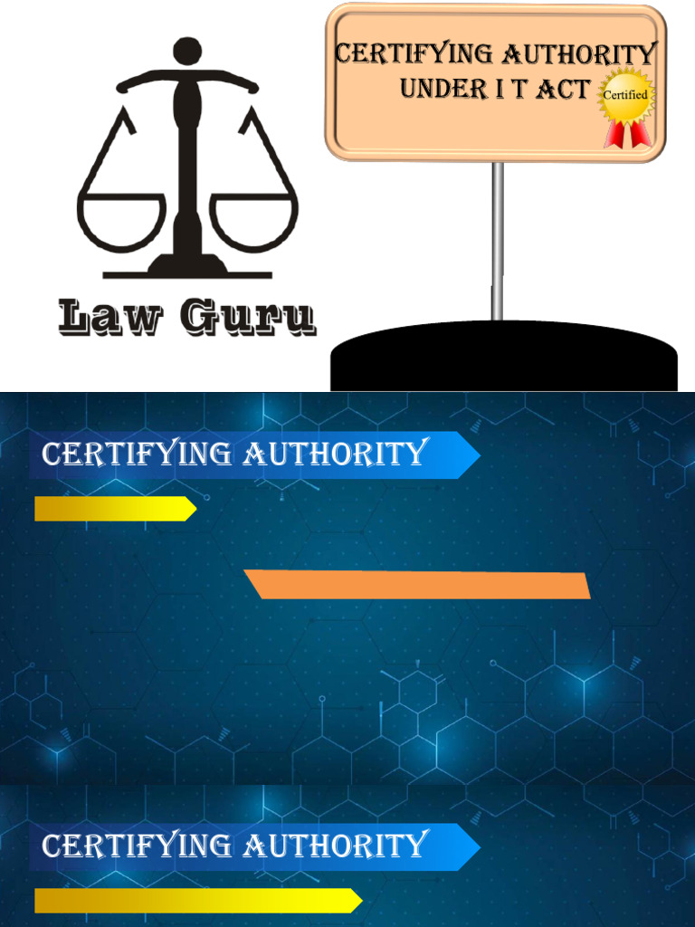 Certifying Authority Under I T Act | PDF | U.S. Securities And Exchange Commission | License
