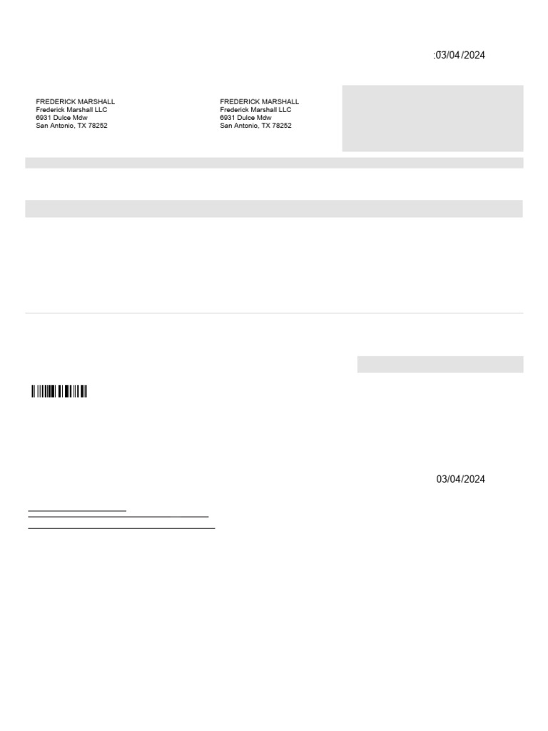 Invoice Frederick Marshall LLC | PDF | Fee | Business