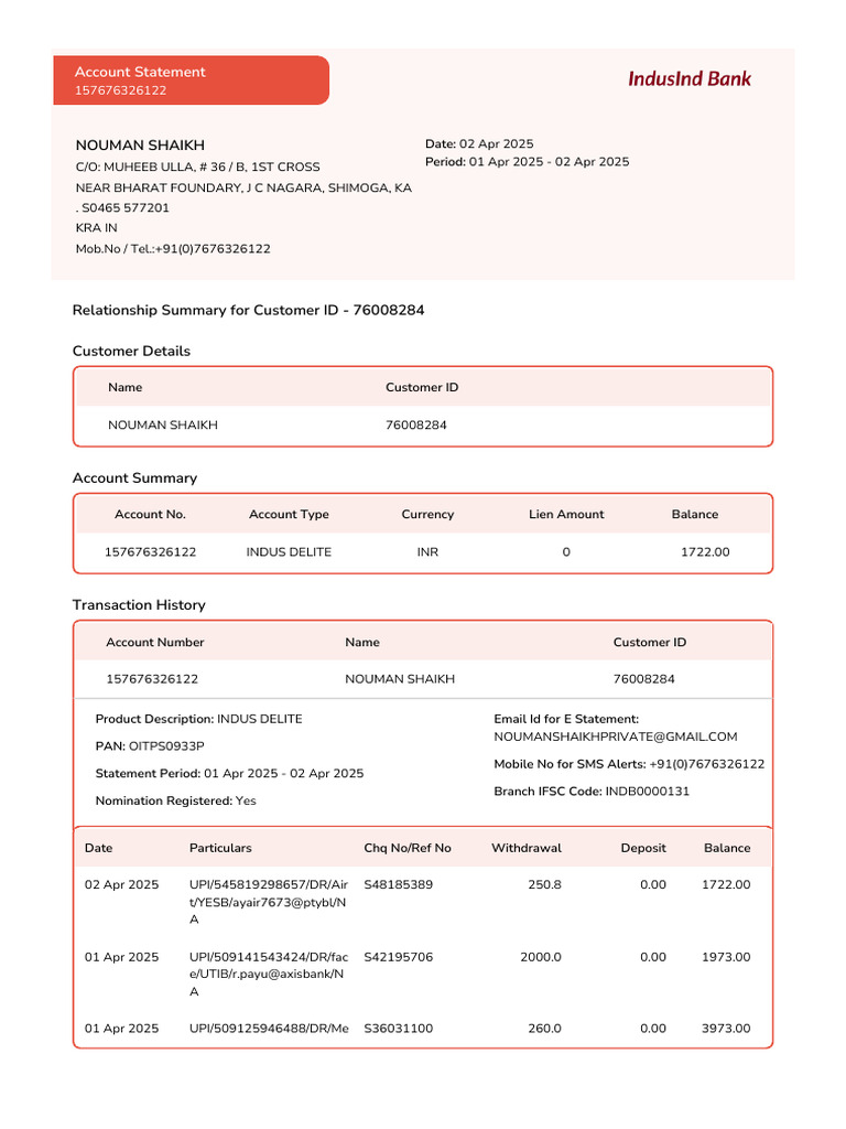 Account Statement | PDF | Personal Finance | Money