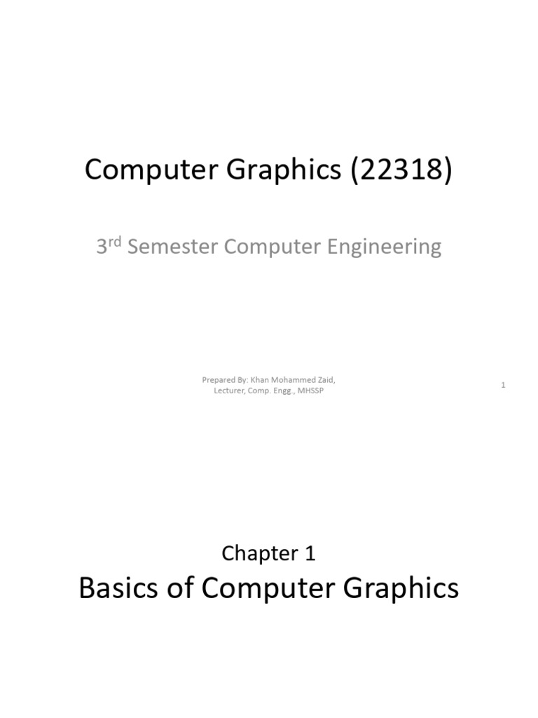 Chapter 1 Part 1-converted | PDF | Computer Graphics | Display Resolution