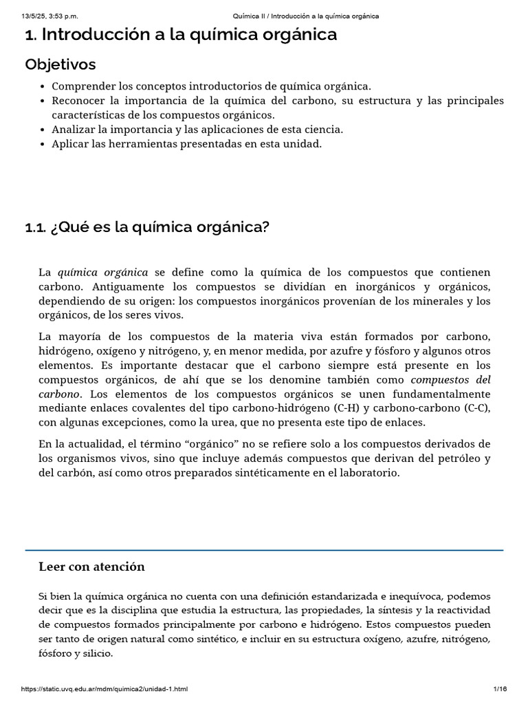 Introducción a la Química Orgánica | PDF | Alcano | Alqueno