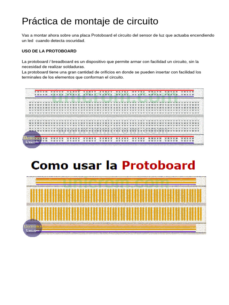 Práctica de Montaje de Circuito(1) (1) | PDF | Resistor | Electricidad