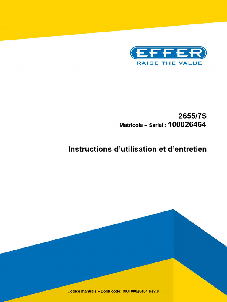 Instructions pour grue EFFER 2655/7S | PDF | Sécurité | Grue (Machine)