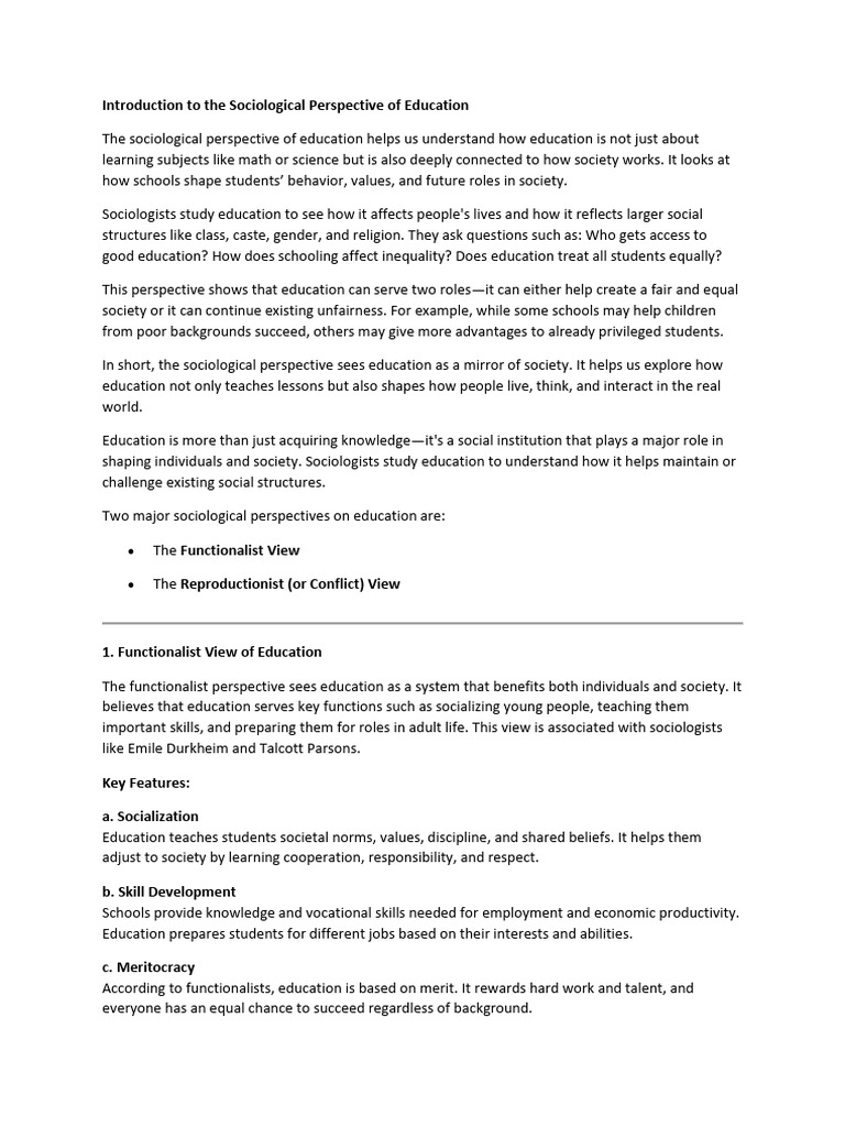 Sociological Perspective Bce | PDF | Sociology | Socialization