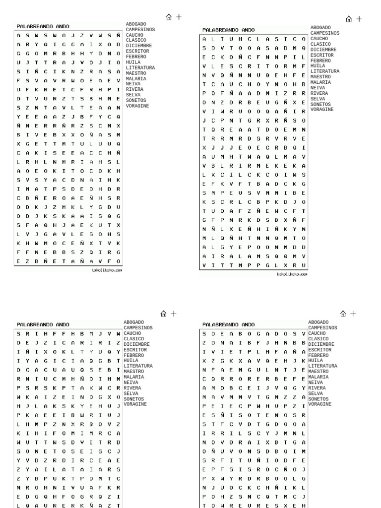 sopas de letras dia del idioma | PDF