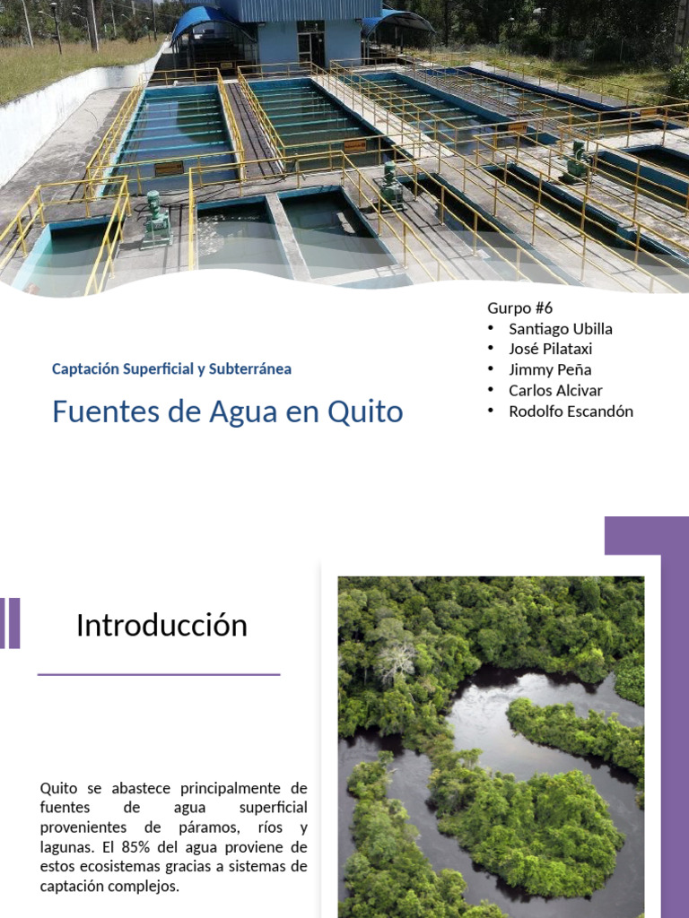 Fuentes - de - Agua - Quito - Gupo 6 | PDF | Agua | Agua potable