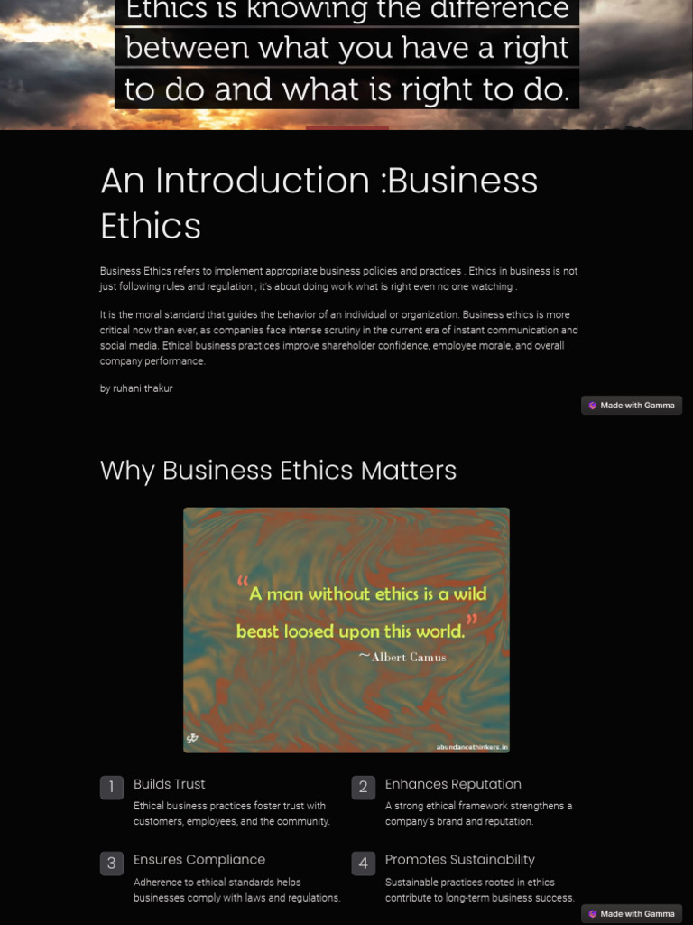 An Introduction Business Ethics | PDF | Corporate Social Responsibility ...