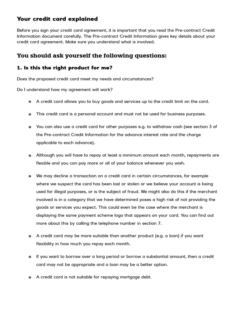 NW - Your Credit Card Explained | PDF | Credit Card | Interest