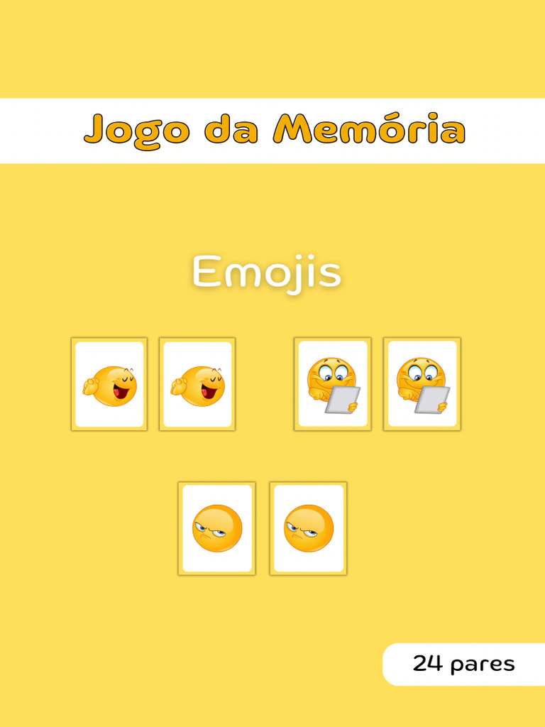 Jogo Da Memória - Emojis | PDF