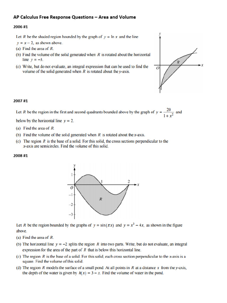 TH2 Areas and Volumes | PDF