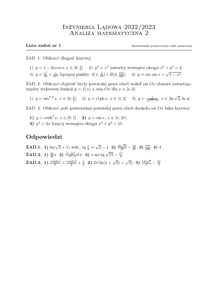 Lista1 - zastCalkiOznacz | PDF