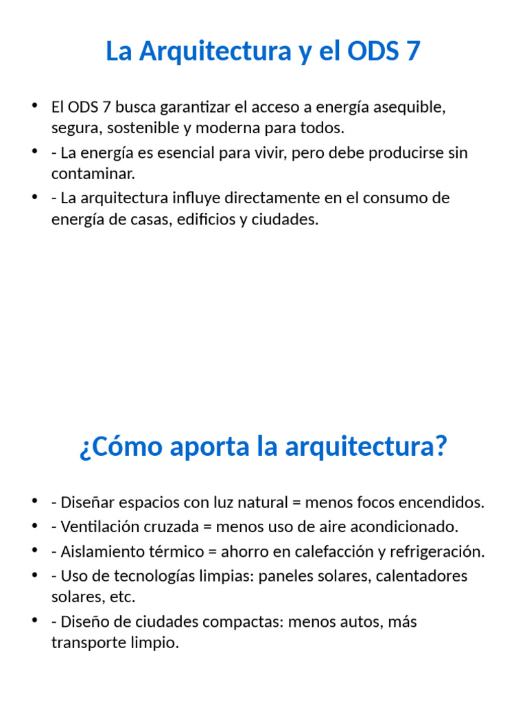 Arquitectura y ODS7 UNAM | PDF