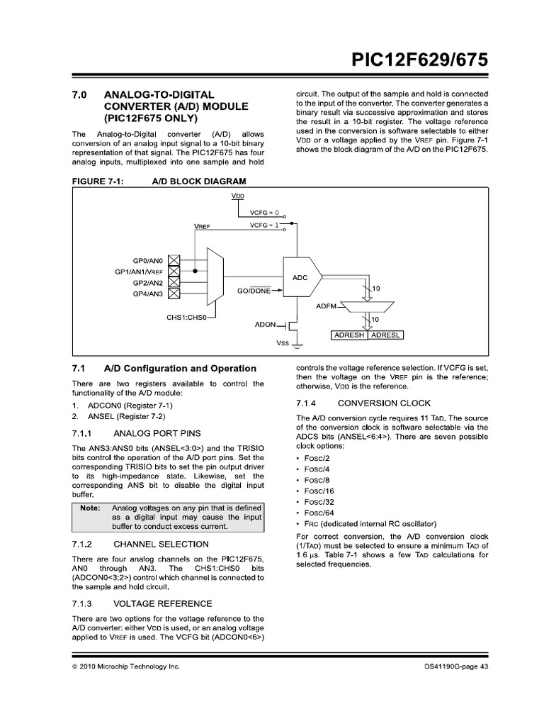Manual Do PIC12F629 AD | PDF