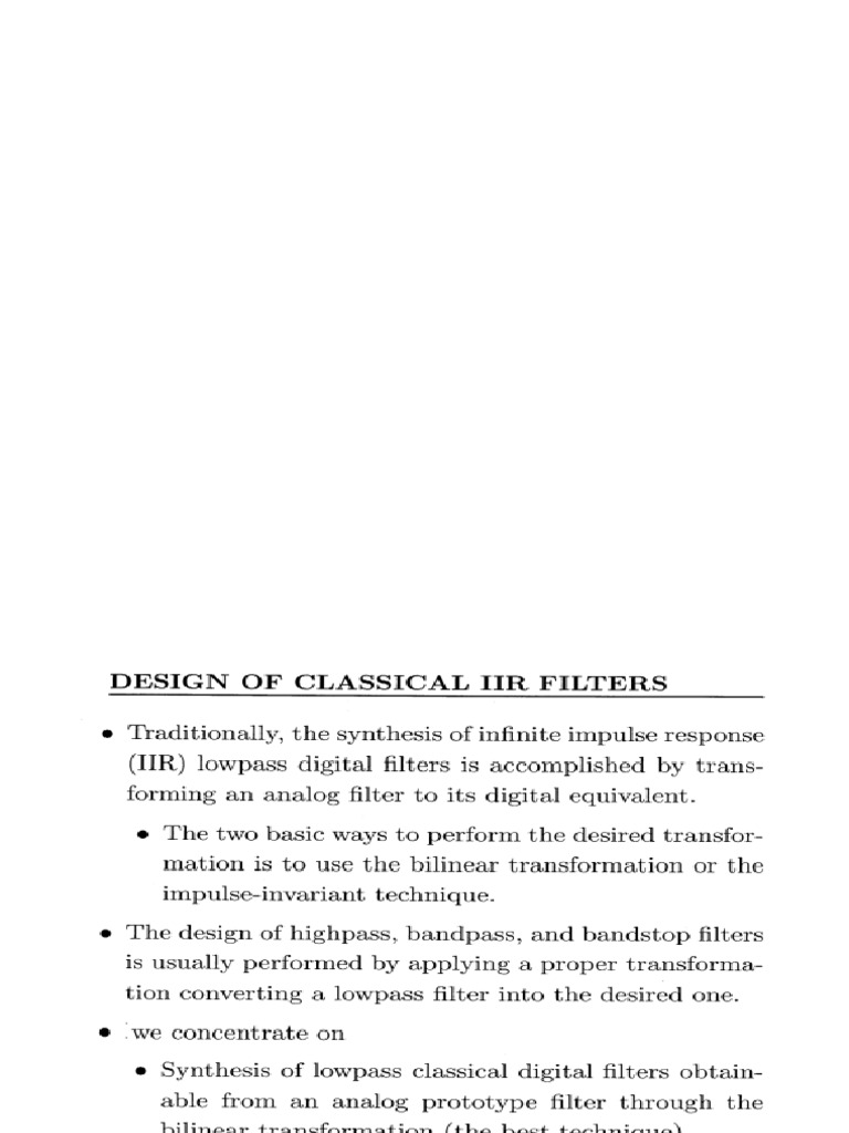 Designing of IIR Filters | PDF