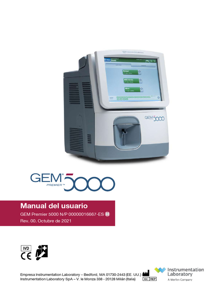 Manual de Usuario Gem 5000 | PDF | Hemoglobina | Sangre