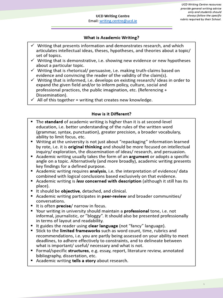 What Is Academic Writing SoRh | PDF | Evidence | Argument