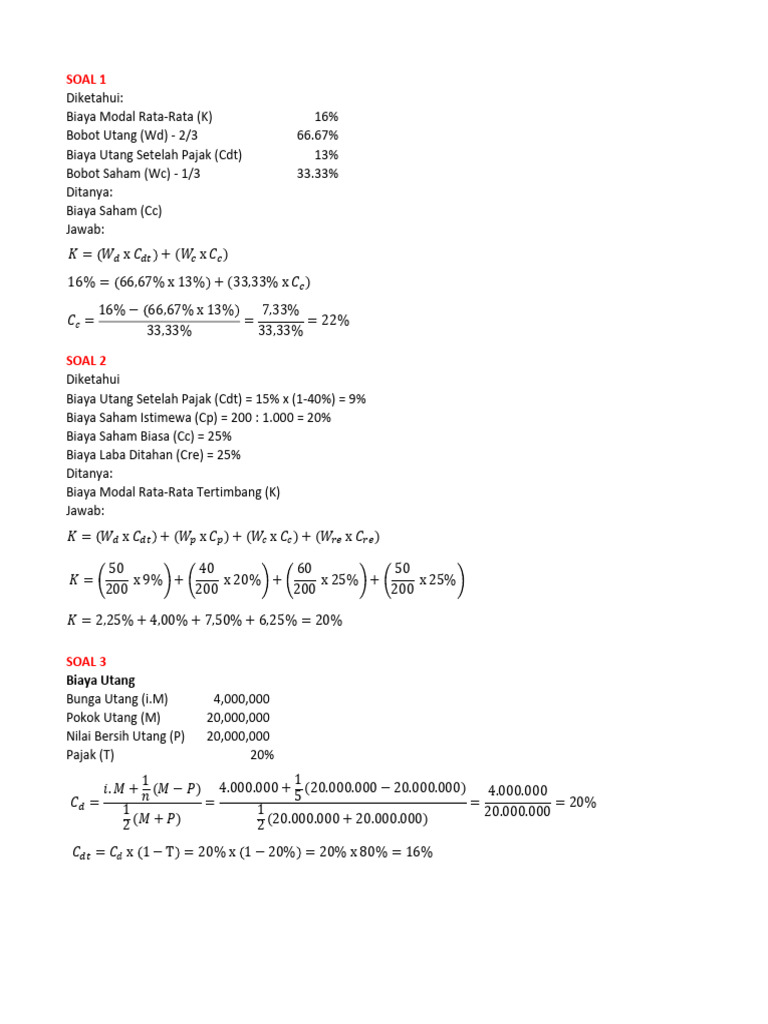 J032 - MK - 0520 - 060 Cost of Capital WACC | PDF