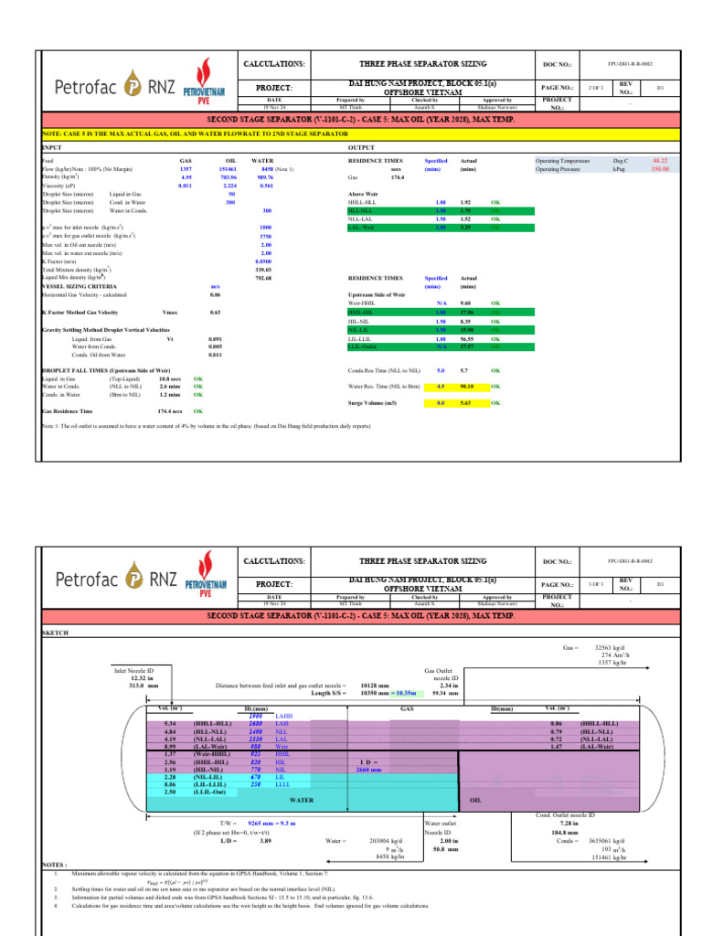 Appendix 2 - 2nd Separator | PDF | Liquids | Gases