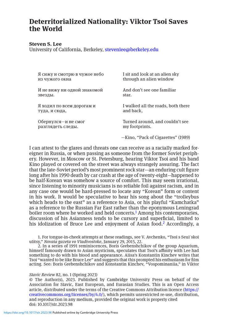 deterritorialized-nationality-viktor-tsoi-saves-the-world | PDF ...