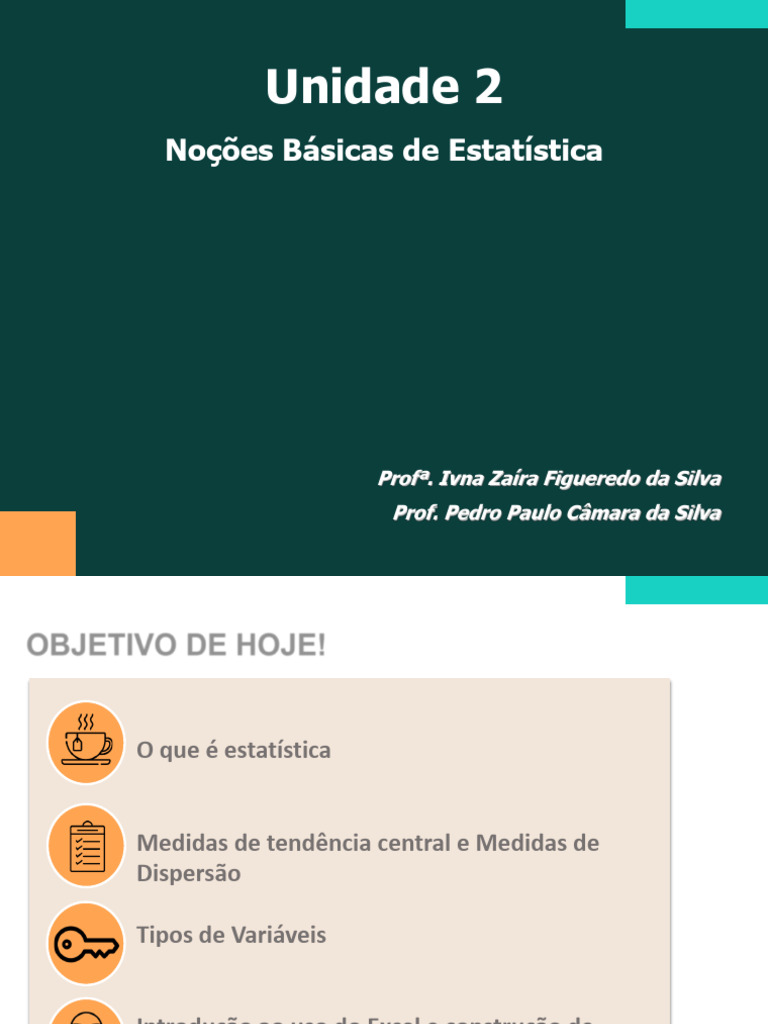 EPIDEMIOLOGIA - Aula 3 - ESTATÍSTICA | PDF