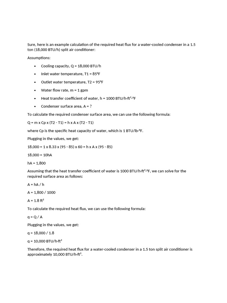 Desin of Watercooled Condesner | PDF | Non Equilibrium Thermodynamics ...