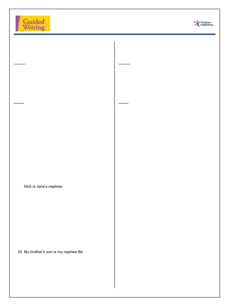 Guided Writing 2 - Writing Worksheet - AK | PDF | Crossword