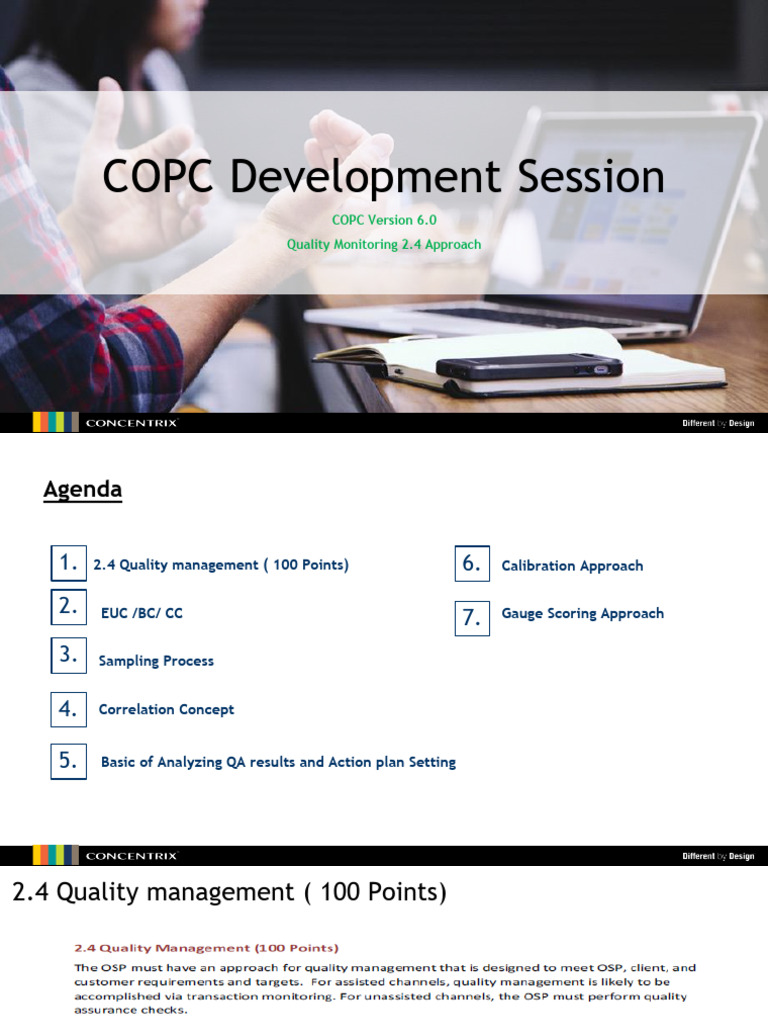 Quality Management COPC 2.4 | PDF | Sampling (Statistics) | Sample Size Determination